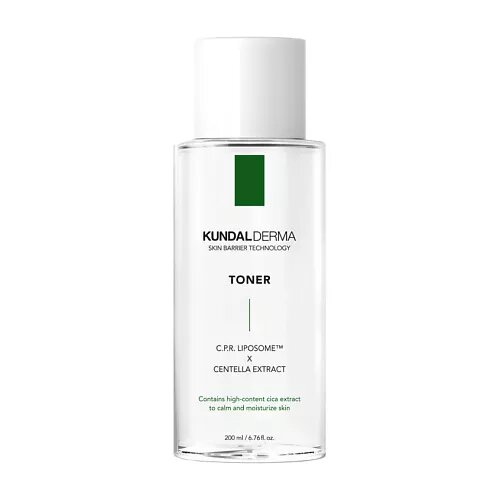 KUNDAL Тонер для лица с центеллой азиатской, пантенолом и клевером луговым Derma Toner, 200 мл