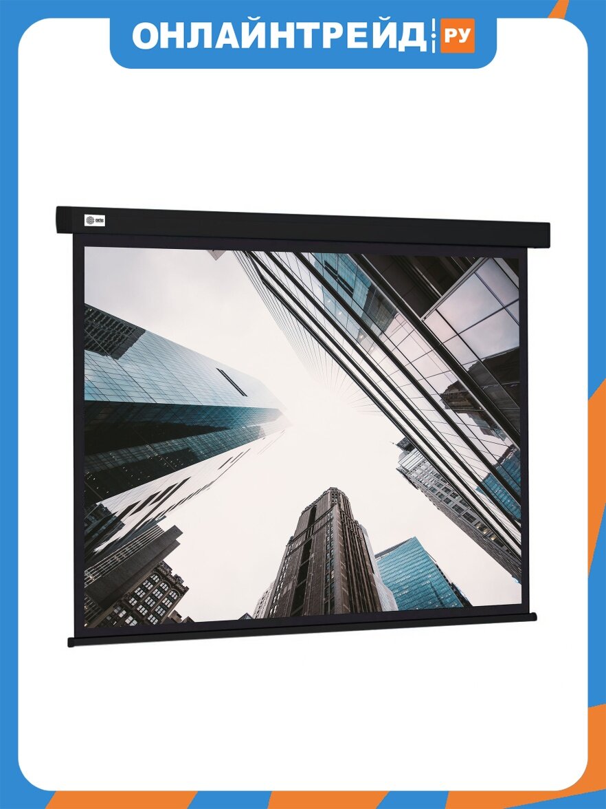 Экран Cactus 124.5x221см Wallscreen CS-PSW-124X221-BK 16:9 настенно-потолочный рулонный черный