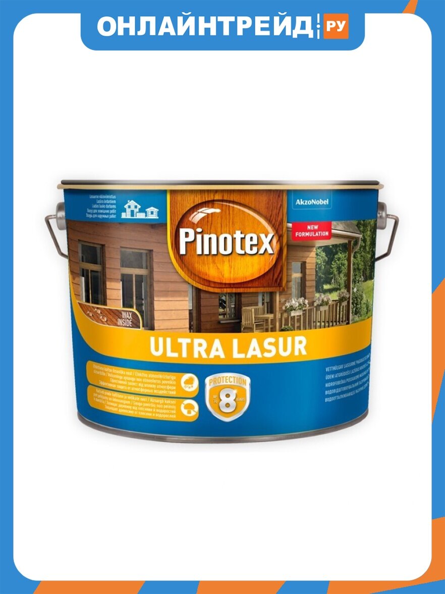 Пропитка для дерева Pinotex Пинотекс ультра (3л)(07) красное дерево
