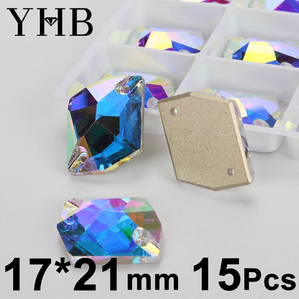 Стразы YHB Cosmic 17x21mm, 15 шт