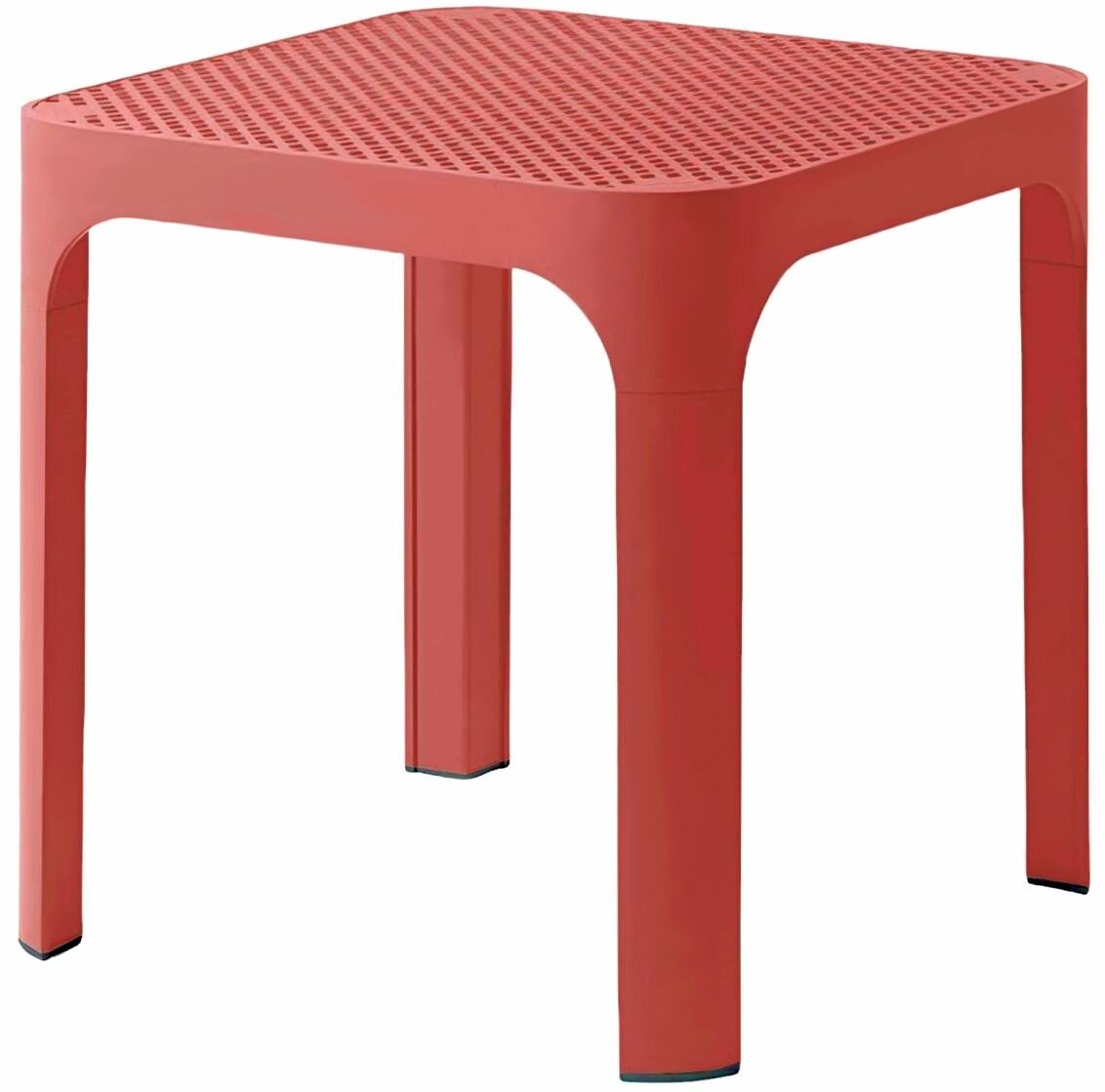 Столик садовый уличный Net Table 40х40 см, Италия, NARDI, цвет коралловый