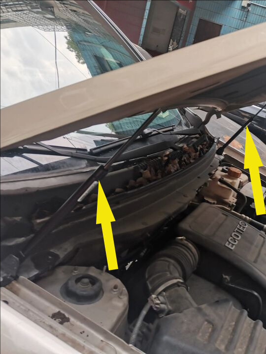Газовые упоры капота для Opel Antara 2006-2010 L07 "Амортизаторы" Опель Антара L07 2 шт