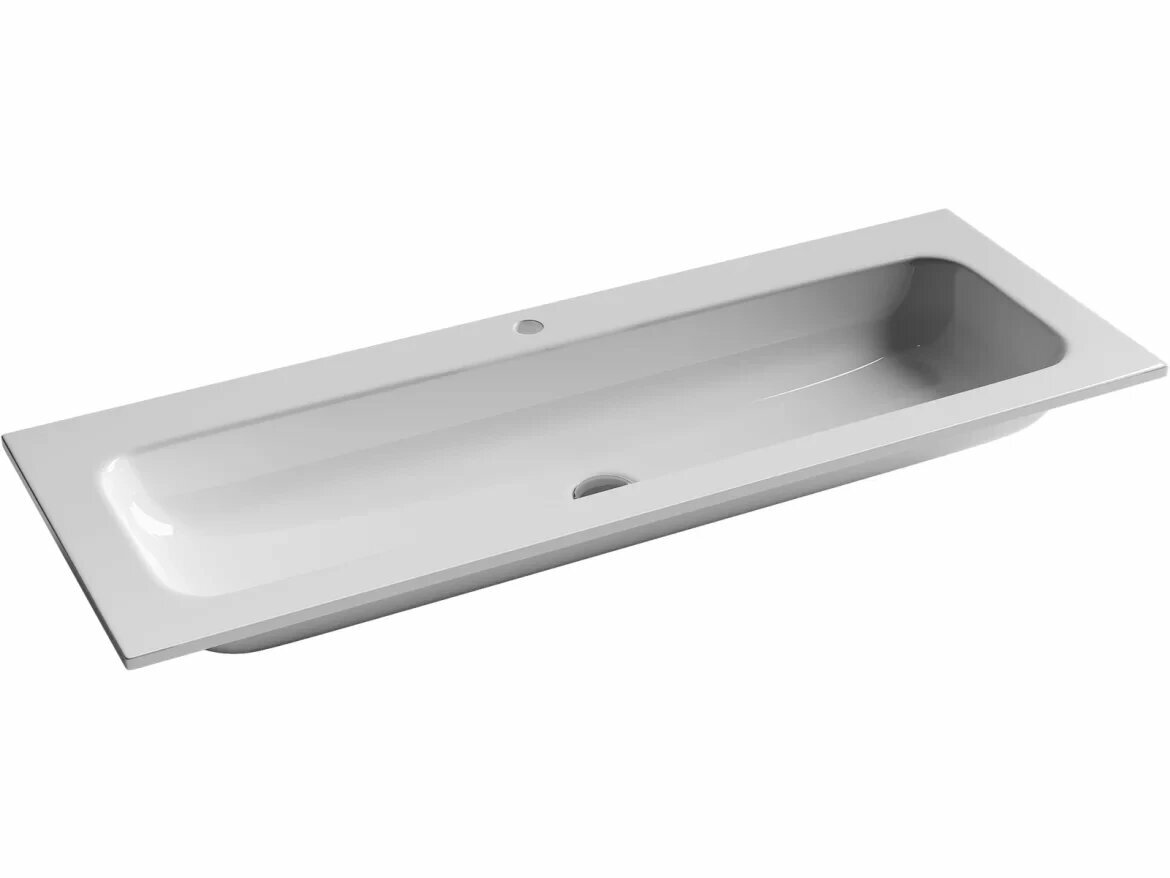 Мебельная раковина Ceramicanova Grace CN7017 120, фаянс, белый, 121×45.7×13.7 см