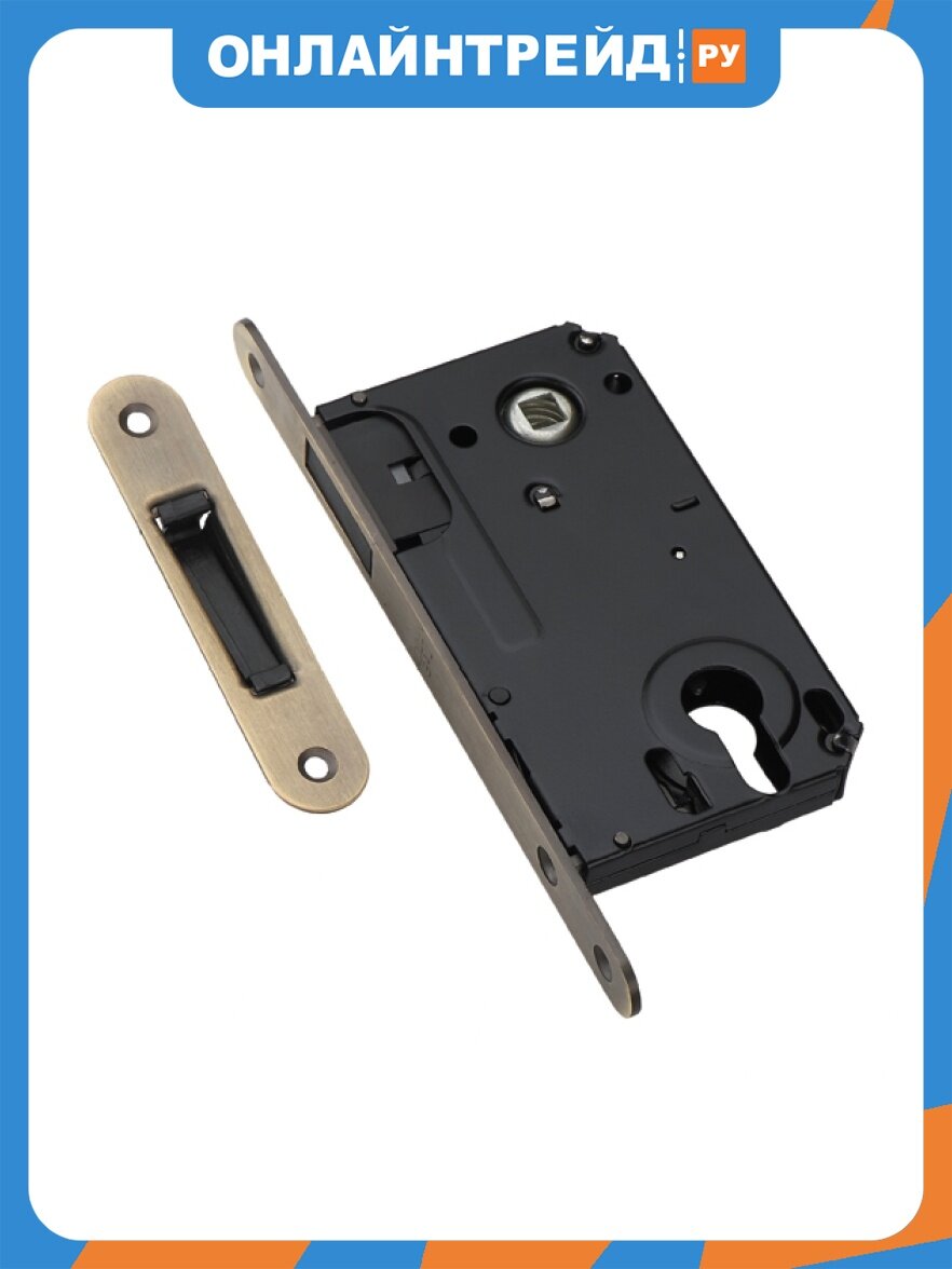Защелка врезная магнитная Adden Bau KEY MAG 5085 BRONZE, под цилиндр, Бронза
