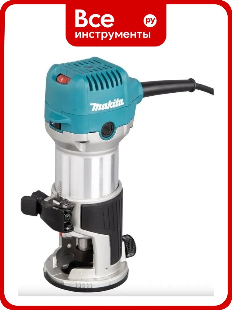 Кромочный фрезер Makita RT0702CX2 710 Вт с регулировкой оборотов, плавным пуском, комплектом сменных баз и сумкой