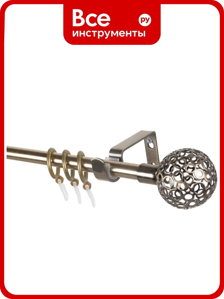 Металлический карниз LM DECOR лайт ажур диаметр 16 мм, 2.4 м, антик SC09511131240AB