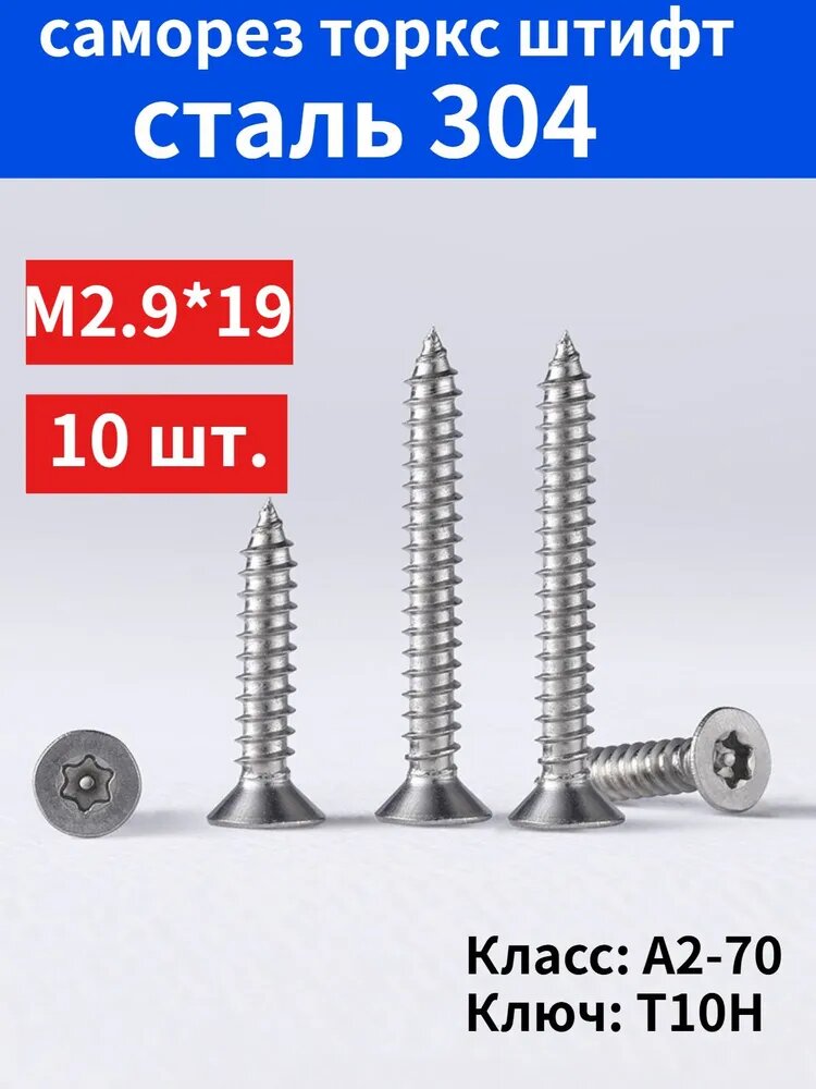 Саморезы 2.9 x 19 мм 10 шт.