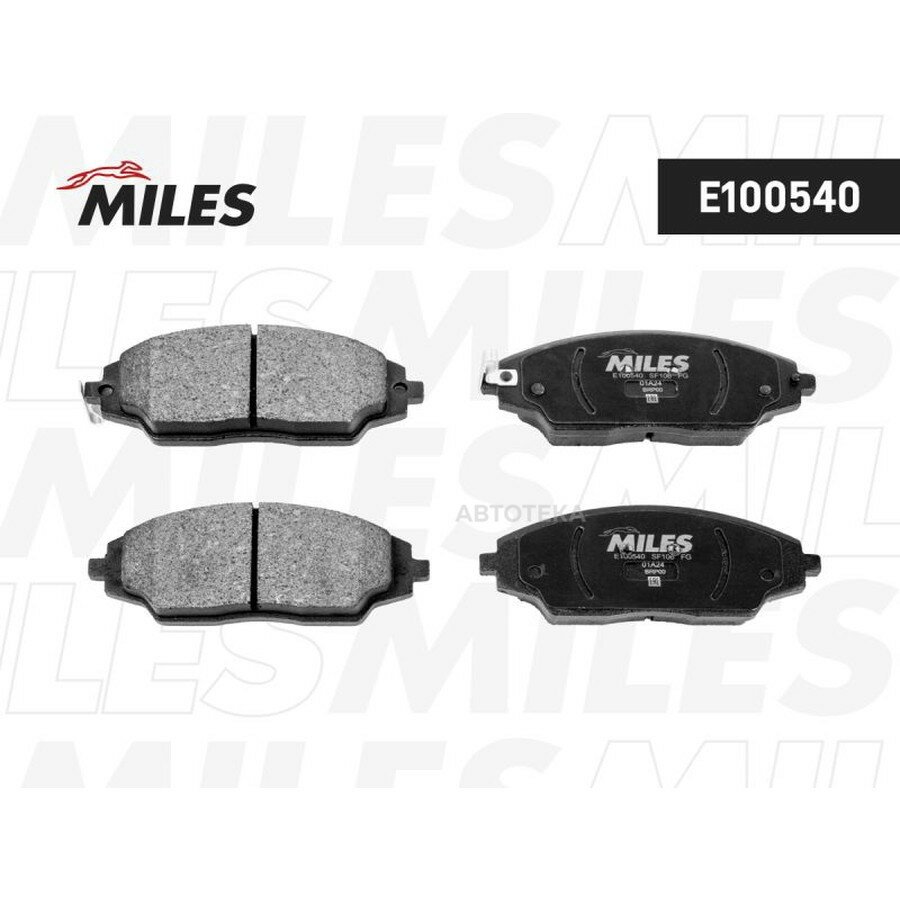 Колодки тормозные CHEVROLET AVEO 11-/COBALT 13- пер. SemiMetallic MILES E100540