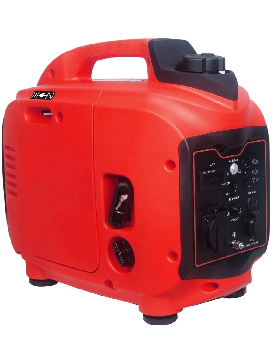 Бензиновый генератор Edon ED-IG-1500 инверторный, 1.1 кВт, 2.42 л, красный