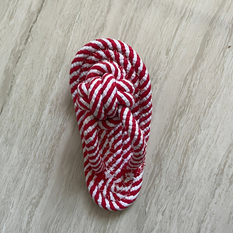 Игрушка для питомцев Chew Clean Knot Slipper, красная, 65 г