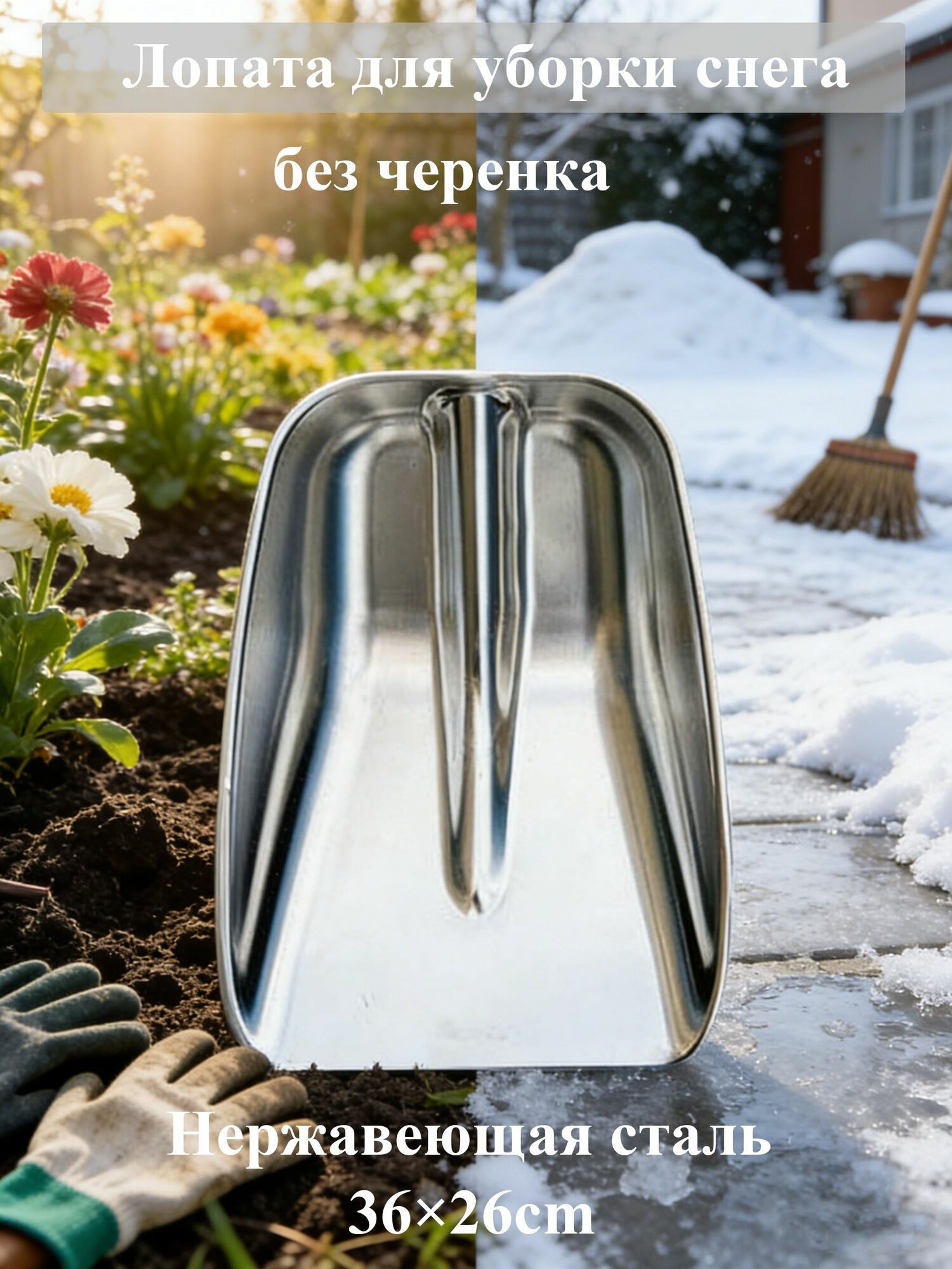 Лопата для уборки снега, посадочная 26 см снегоуборочная лопата снеговая лопата