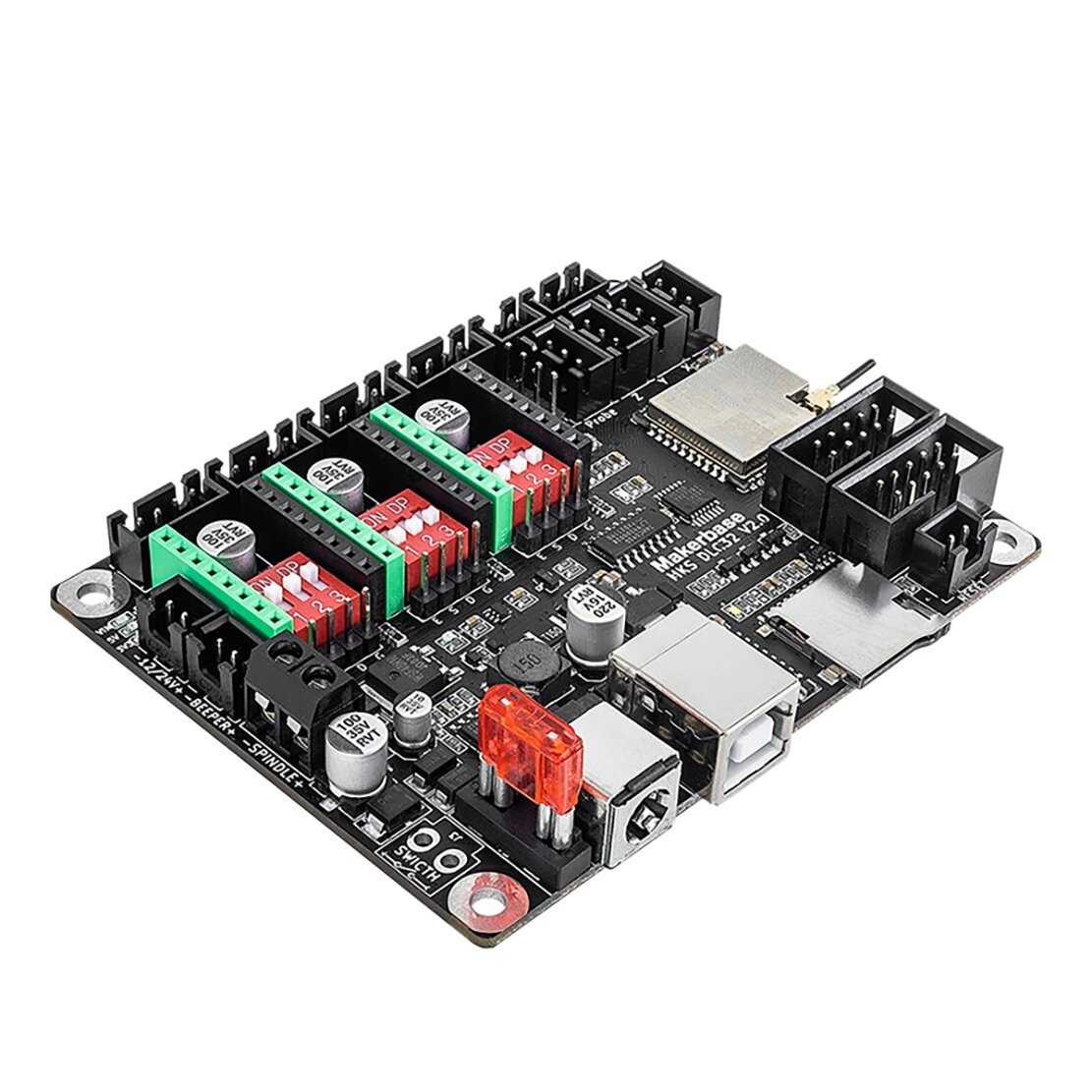 MKS DLC32 V2.0 Offline Control 32Bits ESP32 WIFI GRBL TFT Настольный лазерный гравировальный станок DIY Универсальная материнская плата контроллер для лазерной гравировки плата управления DIY комплект