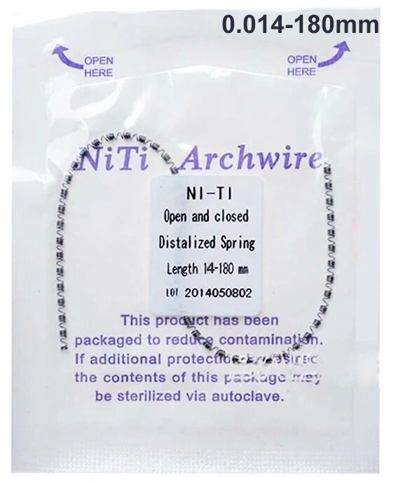 NiTi Archwire Distalized Spring 0.014-180mm