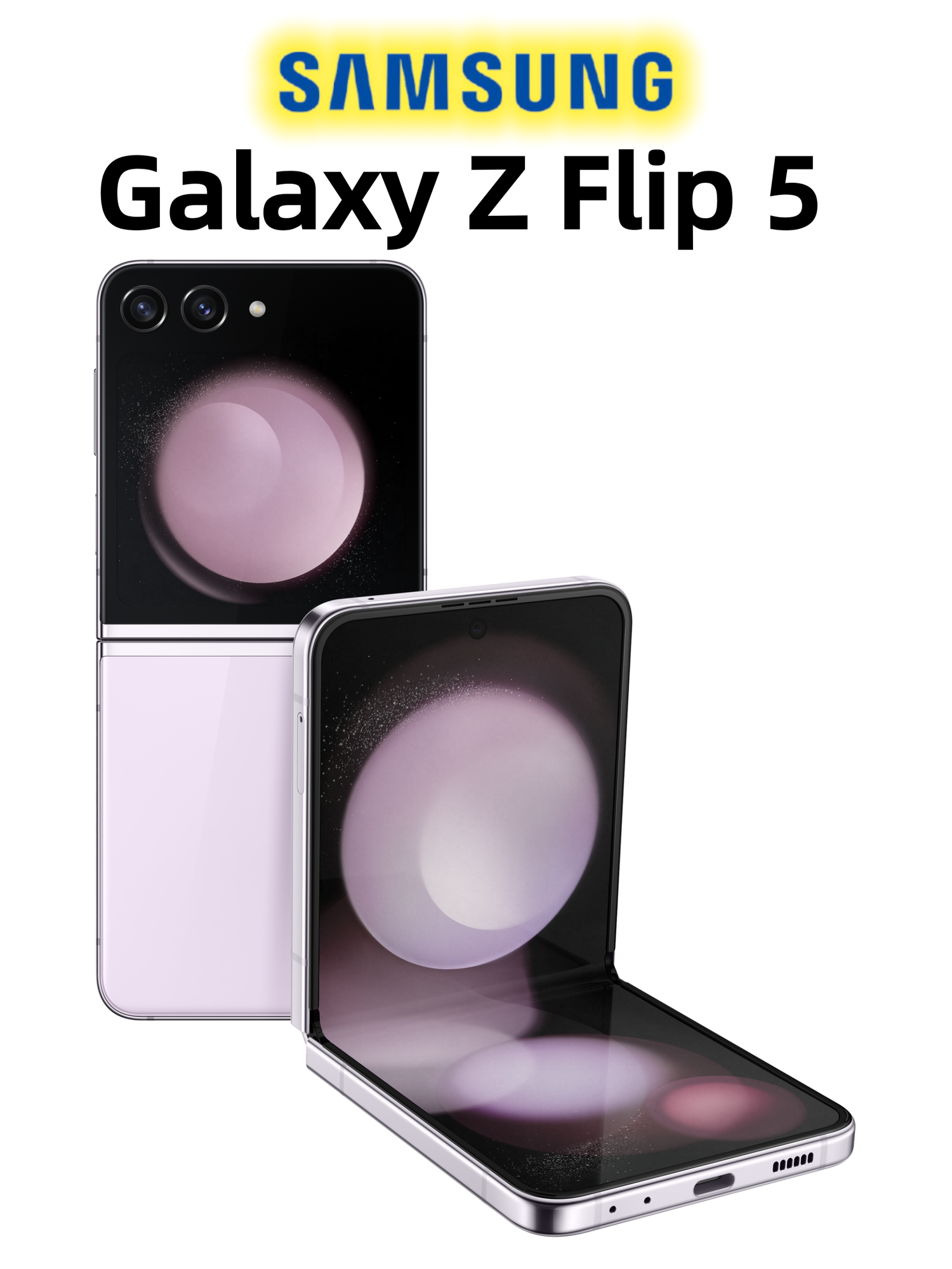 Смартфон Samsung Galaxy Z Flip5 8/256 ГБ, nano SIM + eSIM, лаванда