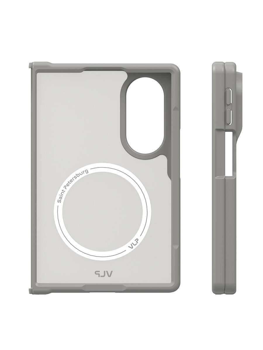 Чехол-накладка VLP Moon Сase MagSafe для Samsung Galaxy Z Fold 8, графитовый
