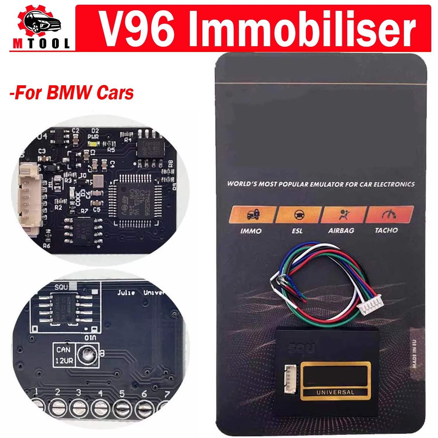 Универсальный Эмулятор иммобилайзера IMMO V96 для BMW 3 серии (E36)/5 серии (E34)/5 серии (E39)/7 серии (E38)