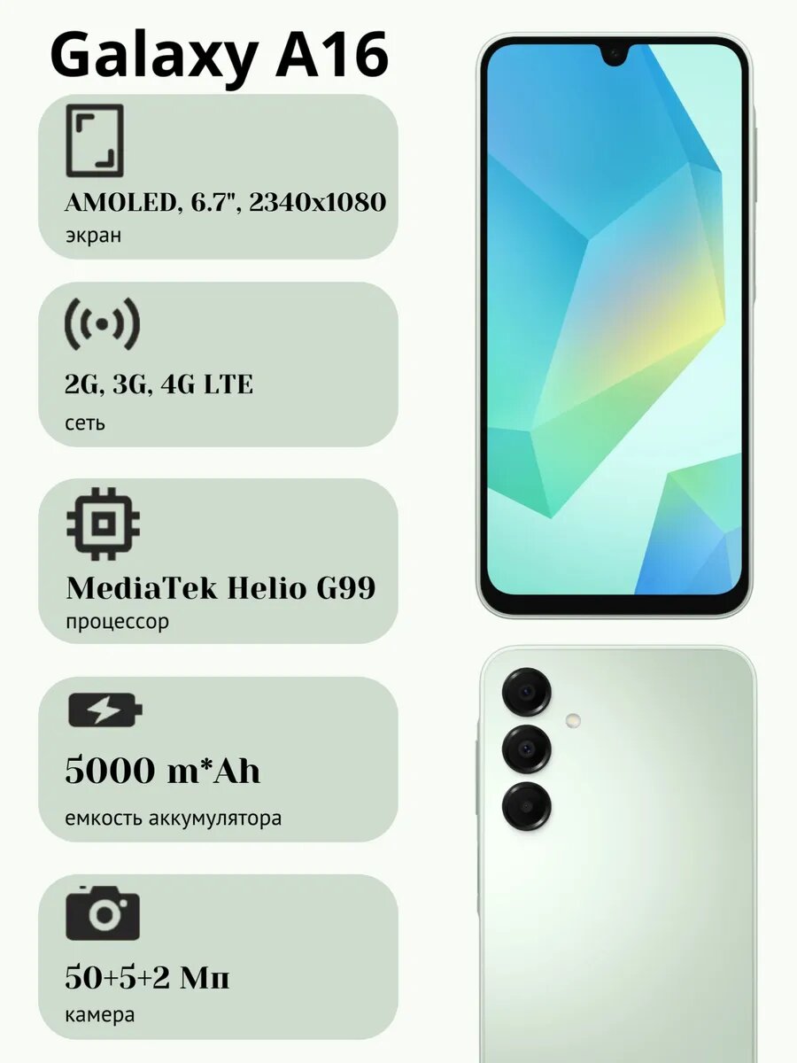 Galaxy A16 8/256Gb Ростест (EAC)