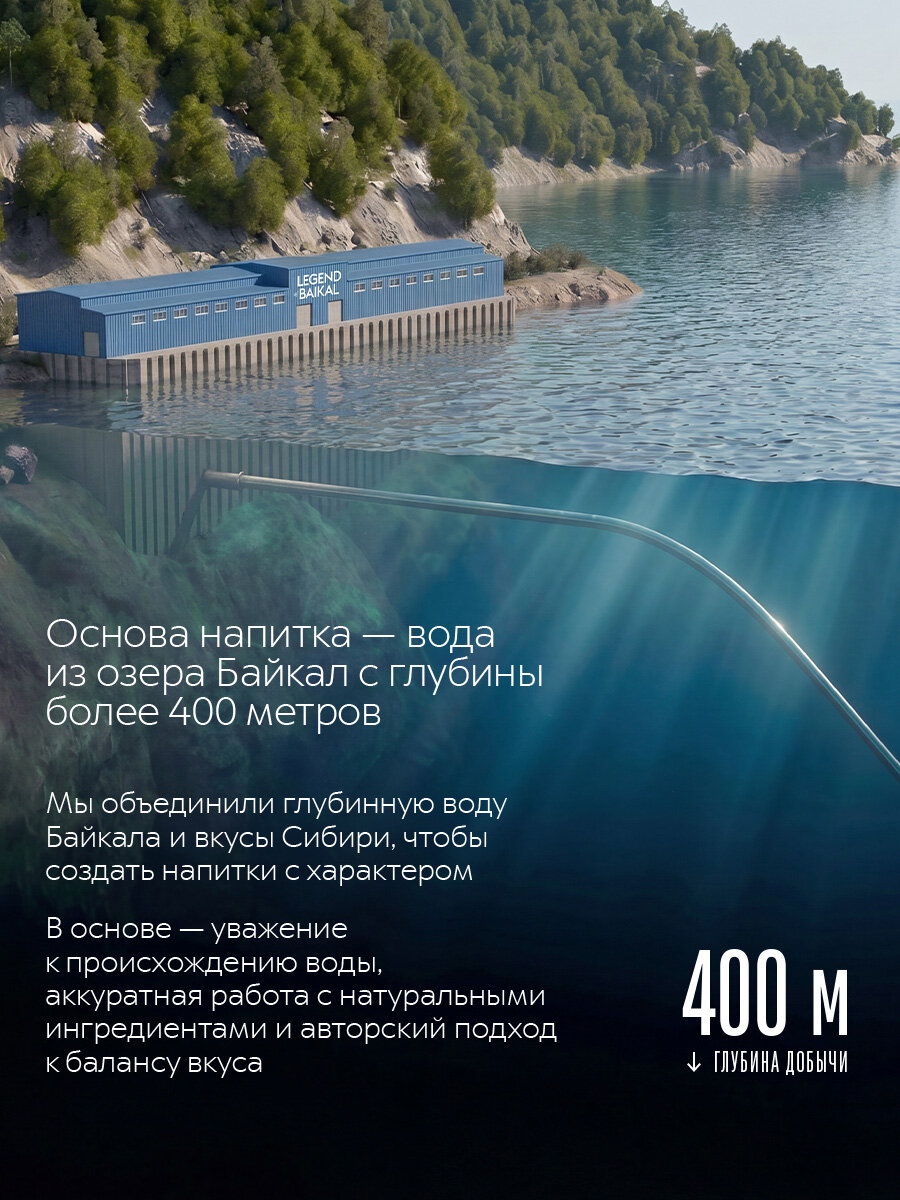 Вода питьевая "Легенда Байкала", негазированная, пэт 0,33 л. х 12 шт.