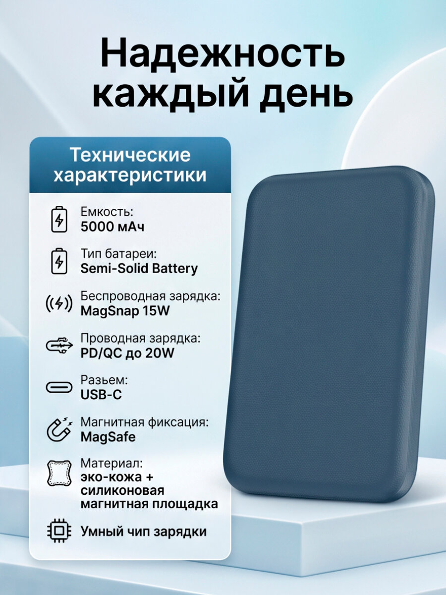 Внешний аккумулятор KEEPHONE PEEKABOO 5000 темно-синий