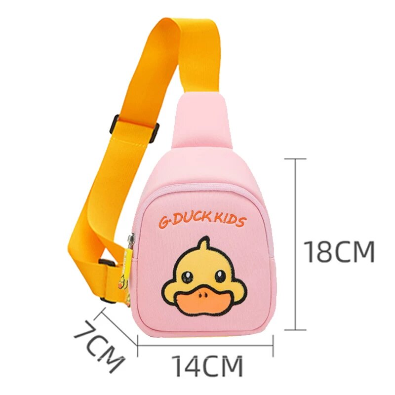 Рюкзак с уткой розового цвета от G.DUCK для детей 1-8 лет, 85-130 см, легкий и модный школьный рюкзак