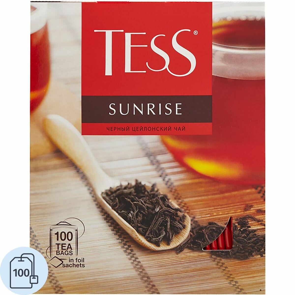 Чай Tess Санрайз черный, 100 пакетиков