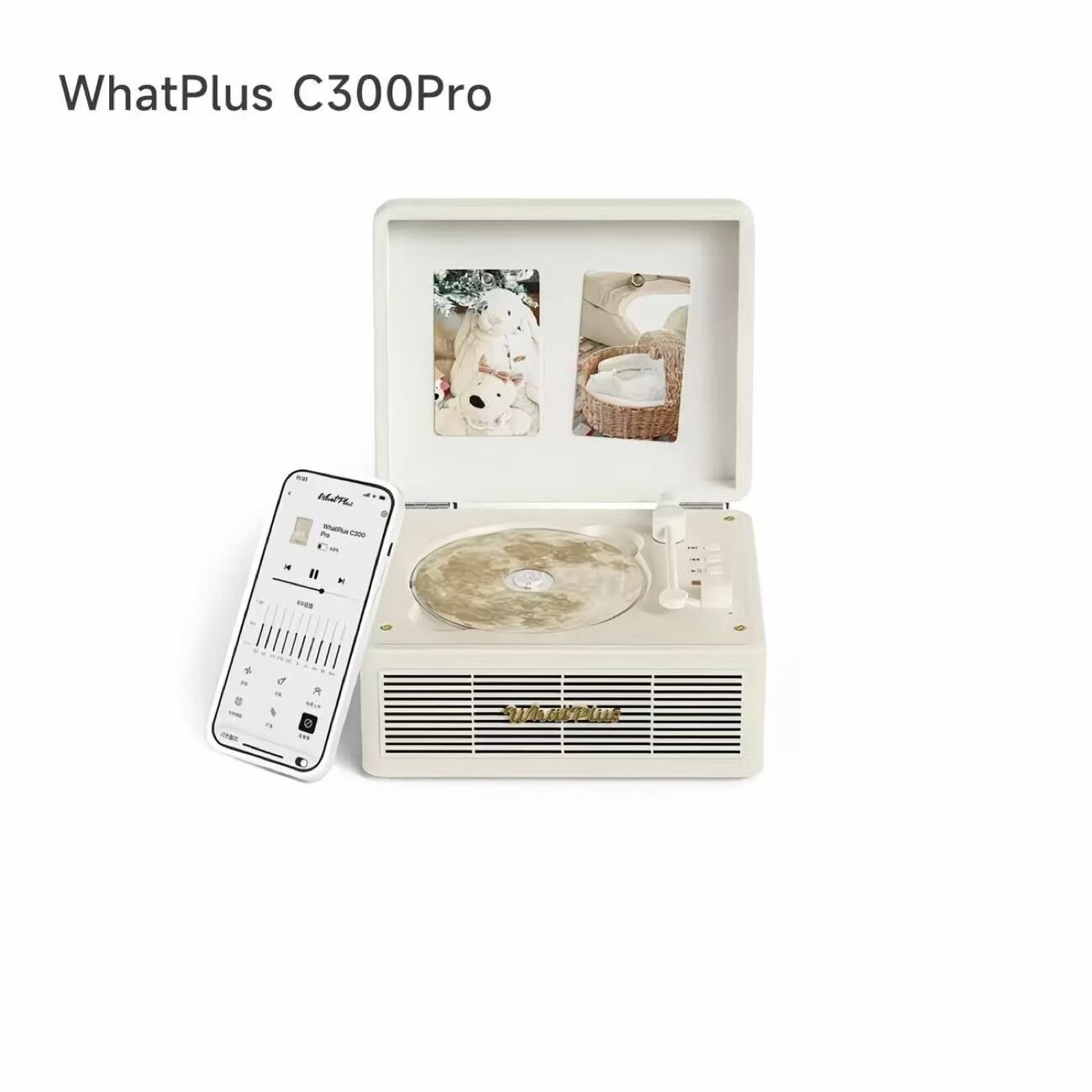 CD-плеер WhatPlus C300Pro с поддержкой приложения и Bluetooth-колонкой, винтажный проигрыватель компакт-дисков в подарок