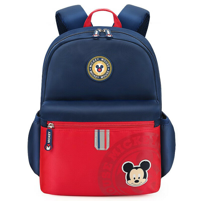 Disney Kindergarten Backpack for Boys, Mickey Cartoon Design, for Children 2-6 Years Old, Preschool Backpack, First Grade Small Bag, SM11890 (Navy Blue)