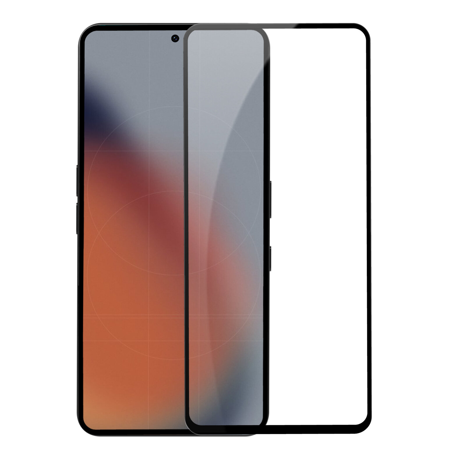 Защитное стекло для Nothing Phone 3a, 3a Pro и CMF Phone 2 Pro, тонкие черные рамками и олеофобное покрытие, G-Rhino