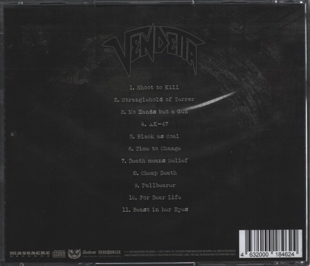 Компакт-диск Vendetta — Black As Coal (RU)(CD) — фото 1