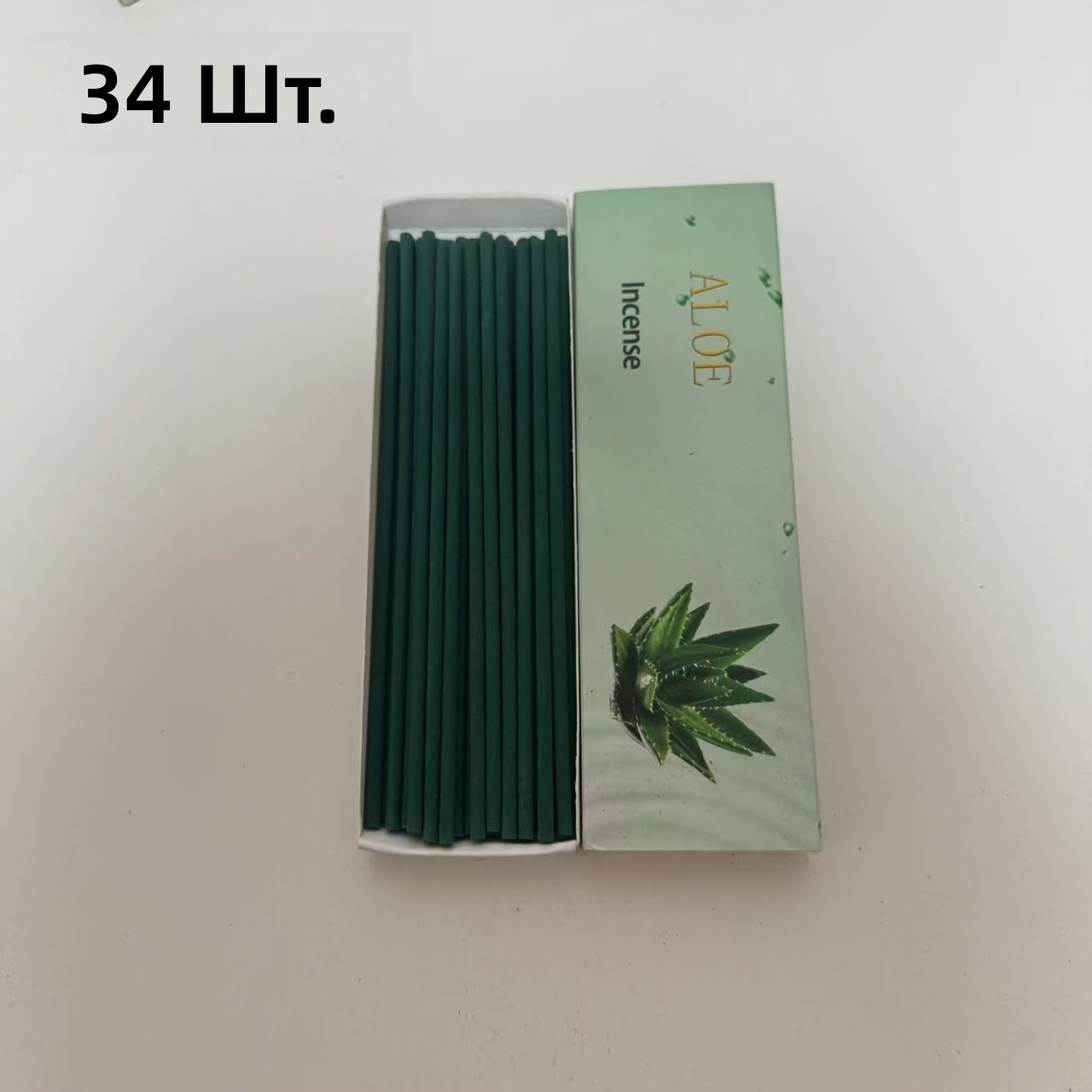 Ароматические палочки с ароматом алоэ, 12 см, 34 шт, для чтения, йоги, вечеринок, дома и офиса