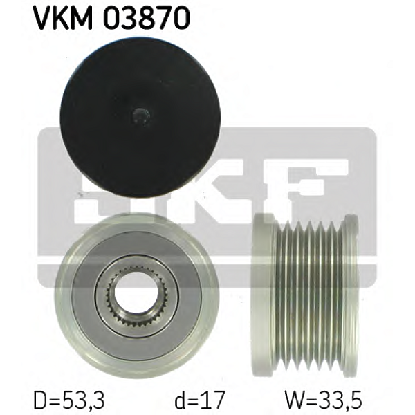 SKF VKM 03870 (12317516099 / 12317552352) шкив генератора