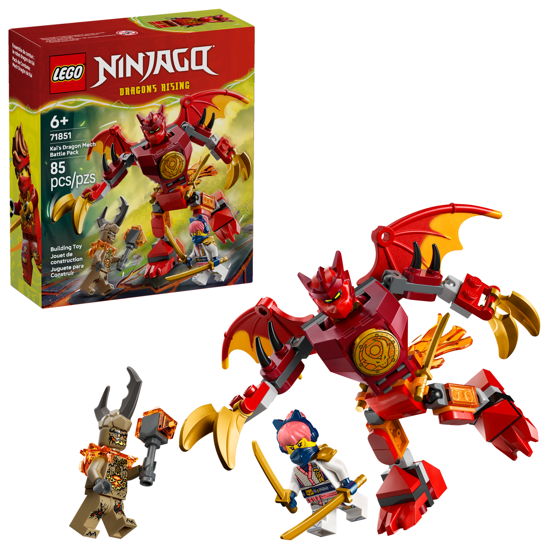 Конструктор LEGO Ninjago Мех-дракон Кая 71851, 85 деталей, от 6 лет