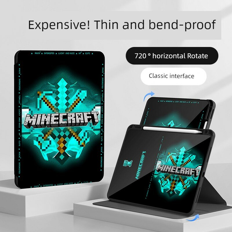 Чехол для планшета Honor Tablet V9 с поворотной подставкой, матовый черный дизайн - тема «Классический интерфейс»