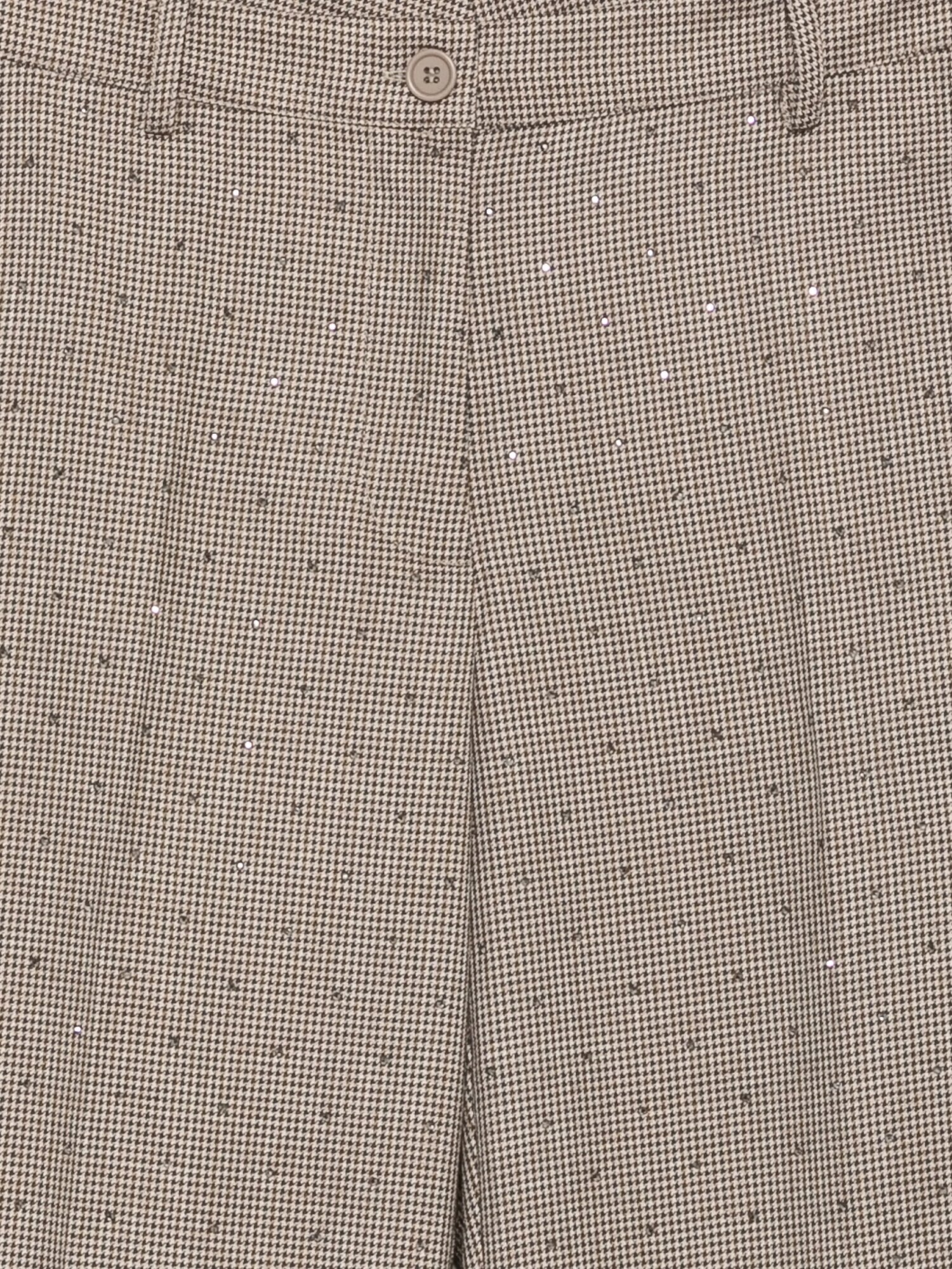 Брюки P.A.R.O.S.H. Houndstooth-pattern crystal-embellished trousers, размер 44 — фото 1