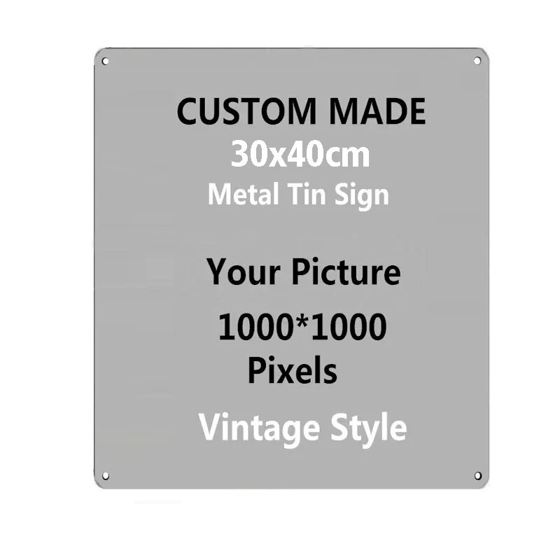 Металлическая табличка 20x30 см/20x20 см/30x30 см 30x40cm