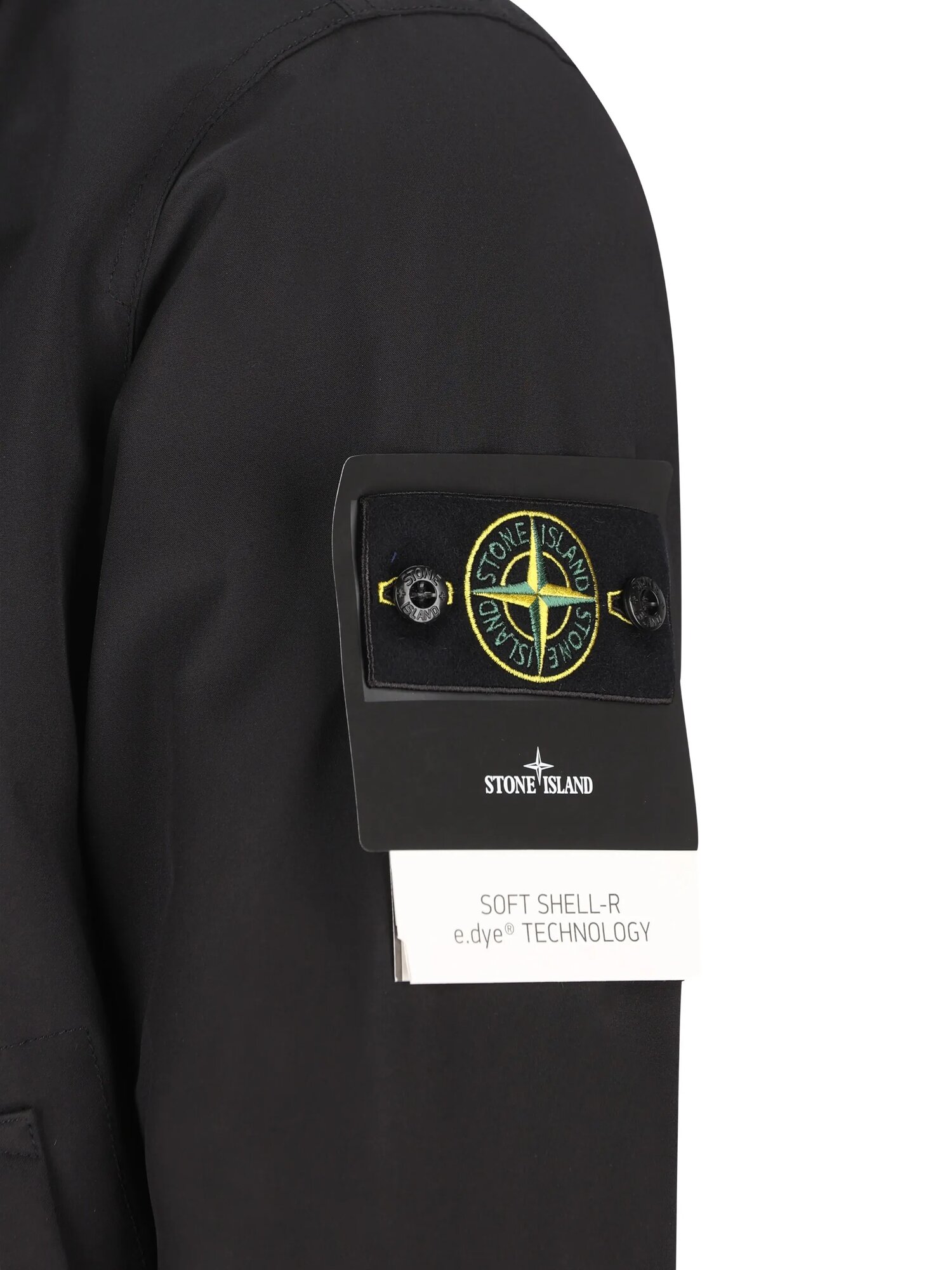 Куртка Stone Island Soft Shell-R hooded windbreaker, размер 2XL, черный — фото 1