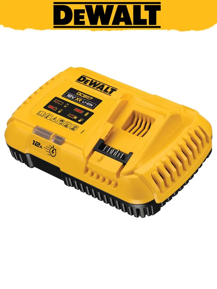 DEWALT DCB117 18 В-54 В 12 А быстрое зарядное устройство для аккумуляторов Компактное встроенное охлаждение вентилятором Входное напряжение 220 В