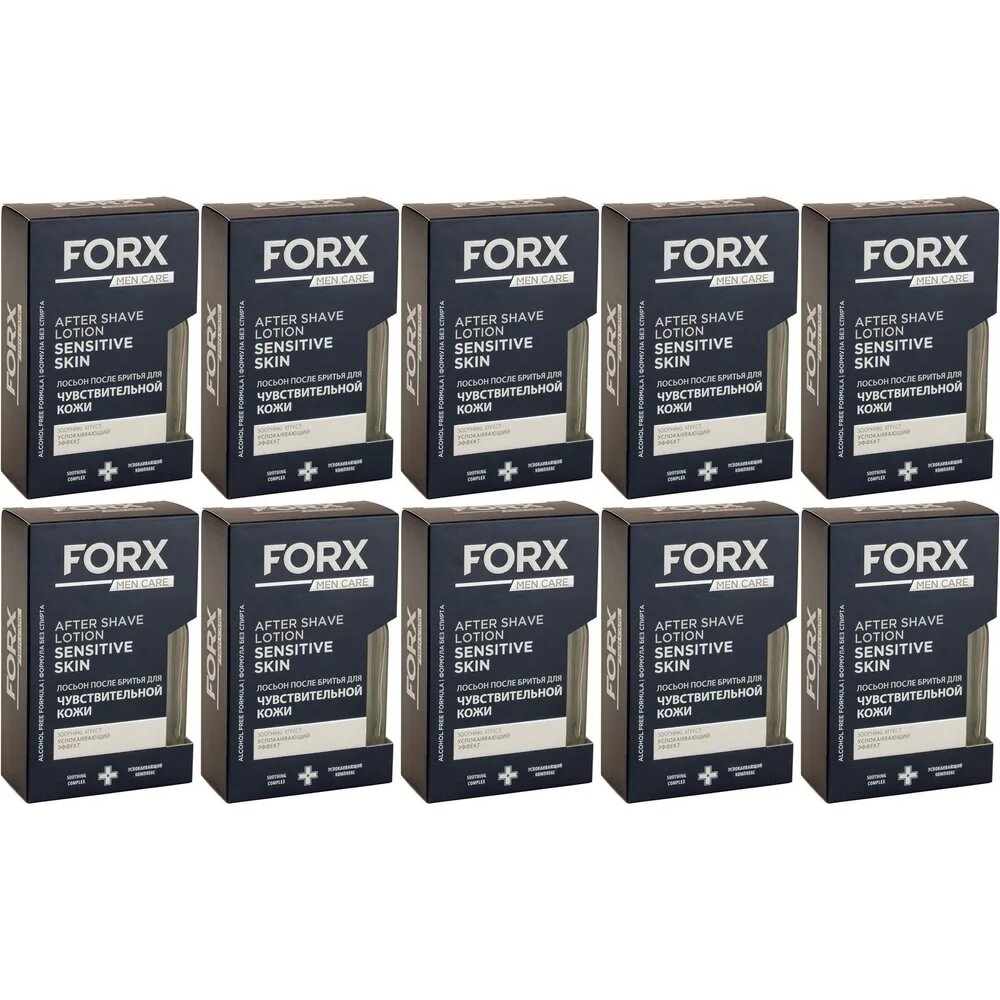 Лосьон после бритья Forx Men Care Sensitive Skin 100 мл, набор: 10 штук