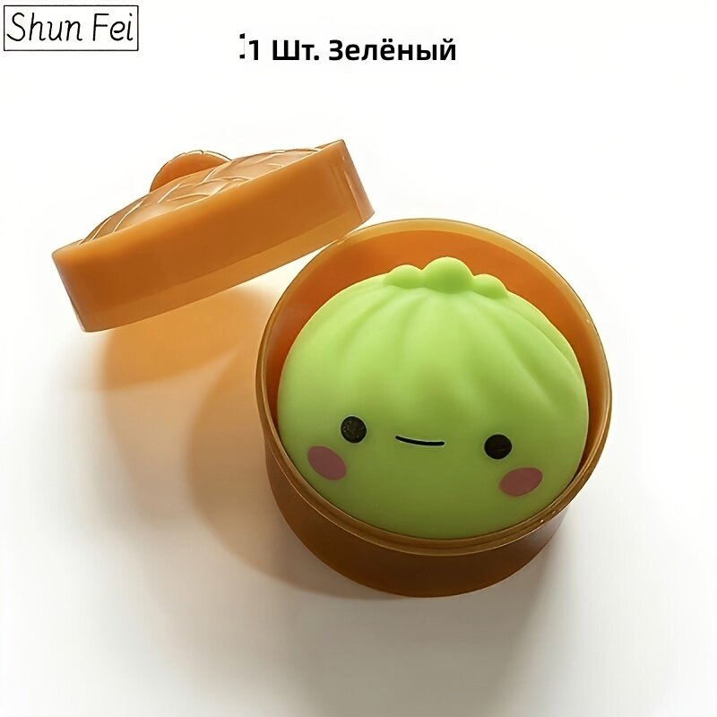 Сенсорная игрушка для выдавливания, 1 шт, зелёная, с пароваркой