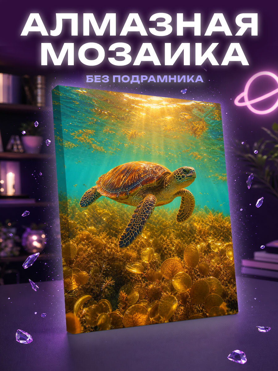 Алмазная мозаика В золотом море саргассов