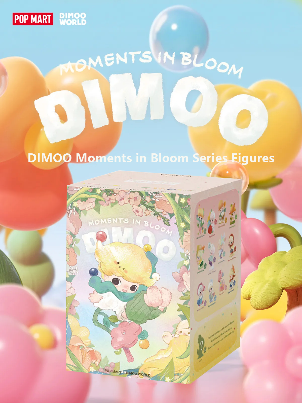 Коллекционная фигурка Слепая коробка DIMOO Moments in Bloom Series Figures Blind Box, POP MART