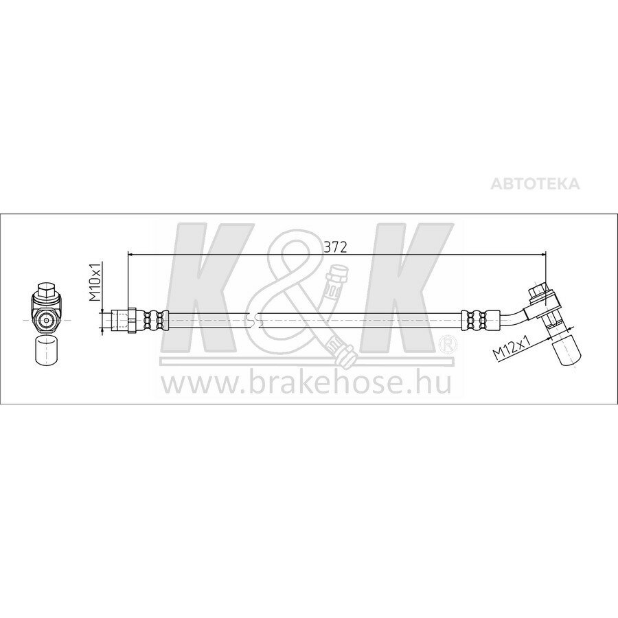 Тормозные шланги K&K 0014204548 MB C-CLASS (W205) R L/R K&K FT1795