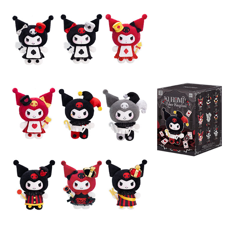 TOP TOY X Sanrio Kuromi Poker Kingdom Collection Плюшевый Брелок Слепые Коробки 1 Слепая Коробка Цельная Коробка 8 Штук