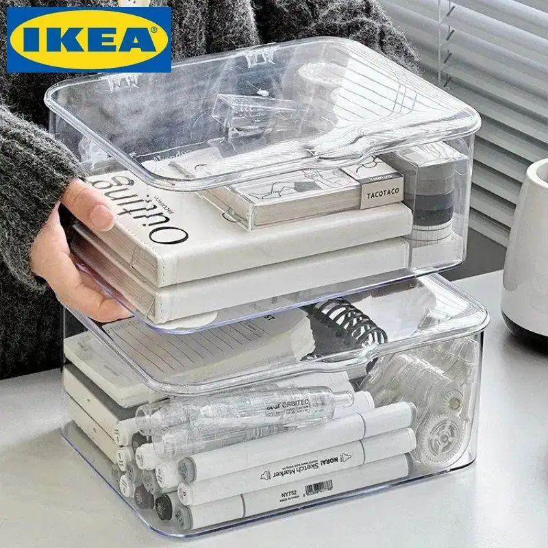 IKEA Кофр для хранения вещей 20x14x8 см 1 шт с крышкой белый