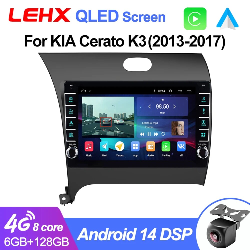 LEHX L6 Pro Android 14 Auto Carplay для Kia Cerato 3 K3 Forte 2013-2018 L7Plus(4-64GB)-0