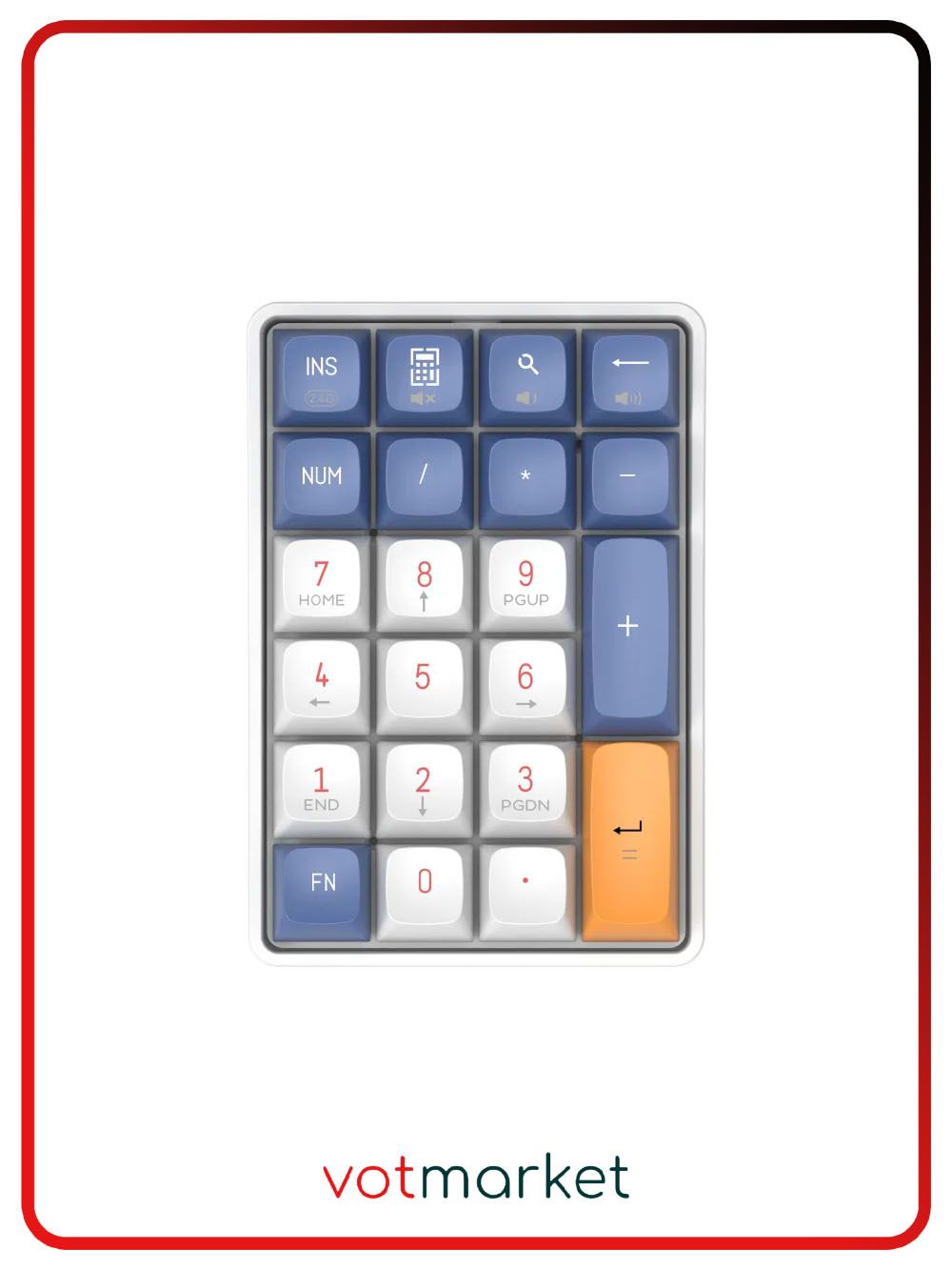 Клавиатура Aigo A18 Numpad rev.2, Yellow Switch, звездный синий