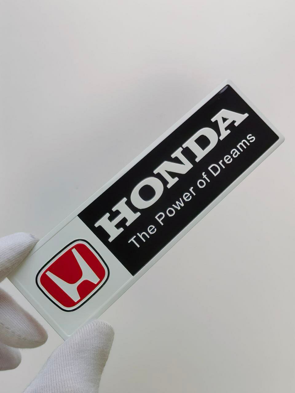 Алюминиевая наклейка 120*35 мм. Honda The power of dreams эмблема наклейка на авто Хонда 1 шт.