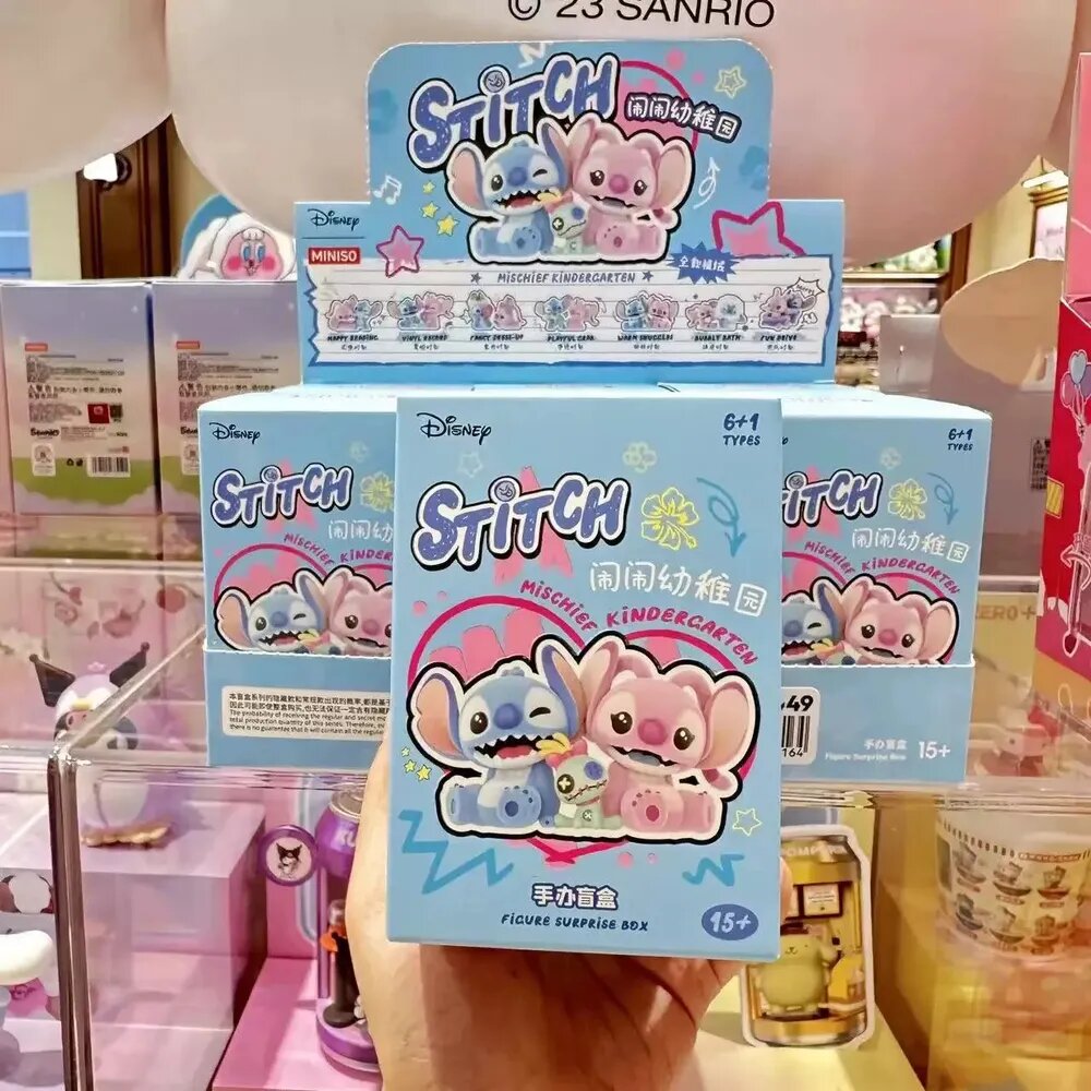 Слепой бокс MINISO Stitch 1 случайная фигурка, серия "Детский сад", 8 видов
