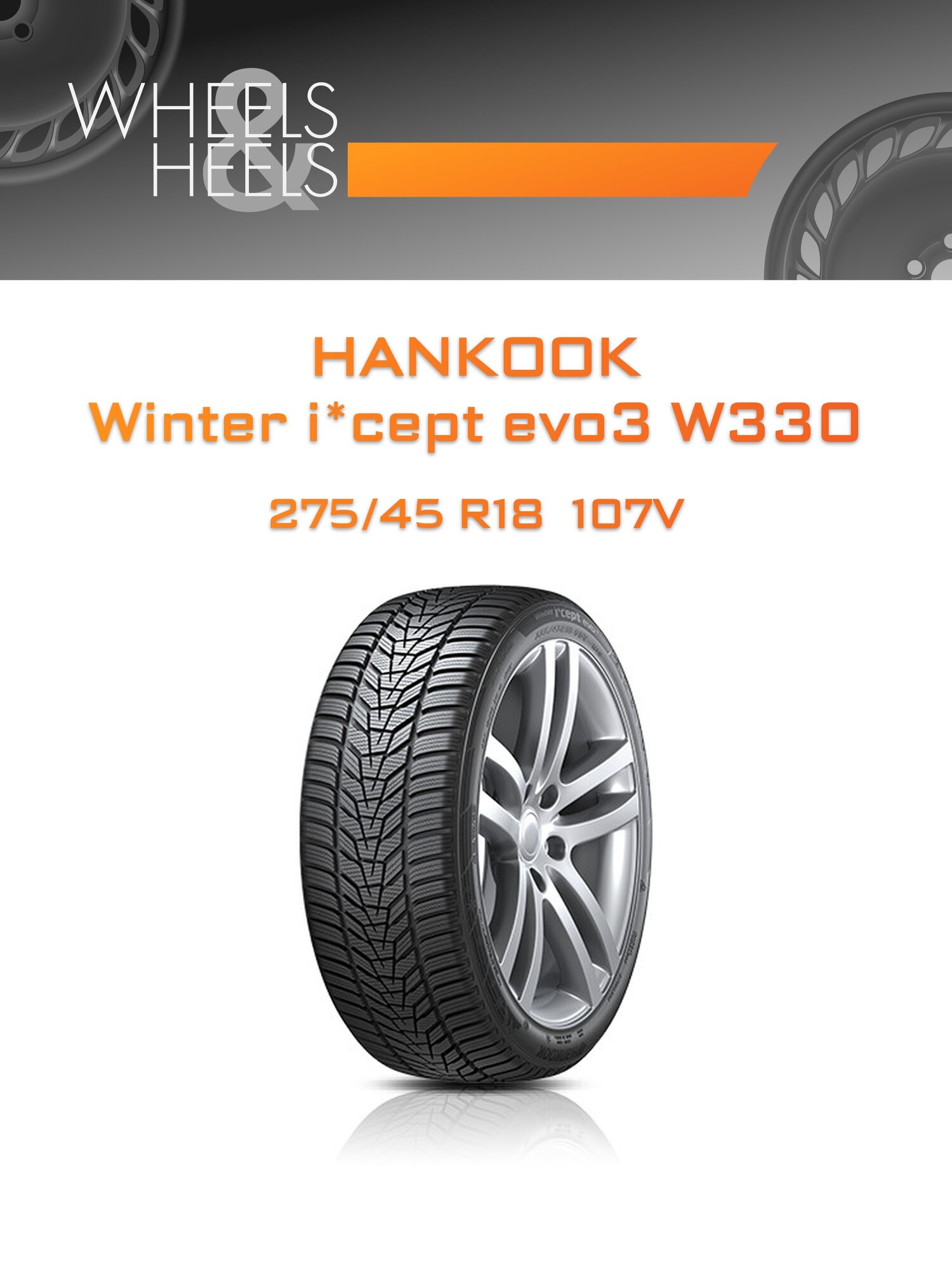 Шина автомобильная HANKOOK Winter i*cept evo3 W330 275/45 R18 107V XL WINTER, зимняя, универсальная