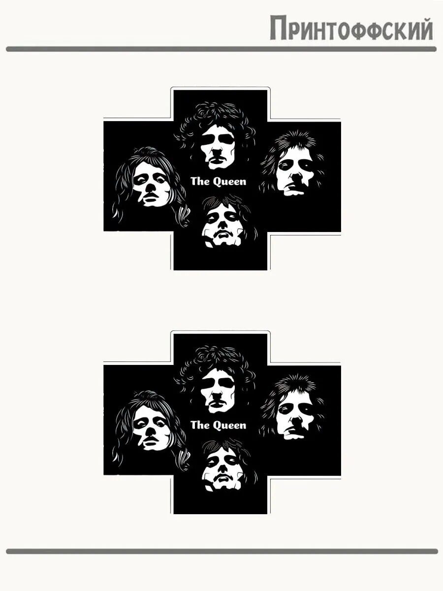2-е (Две) Термонаклейки рок группа queen